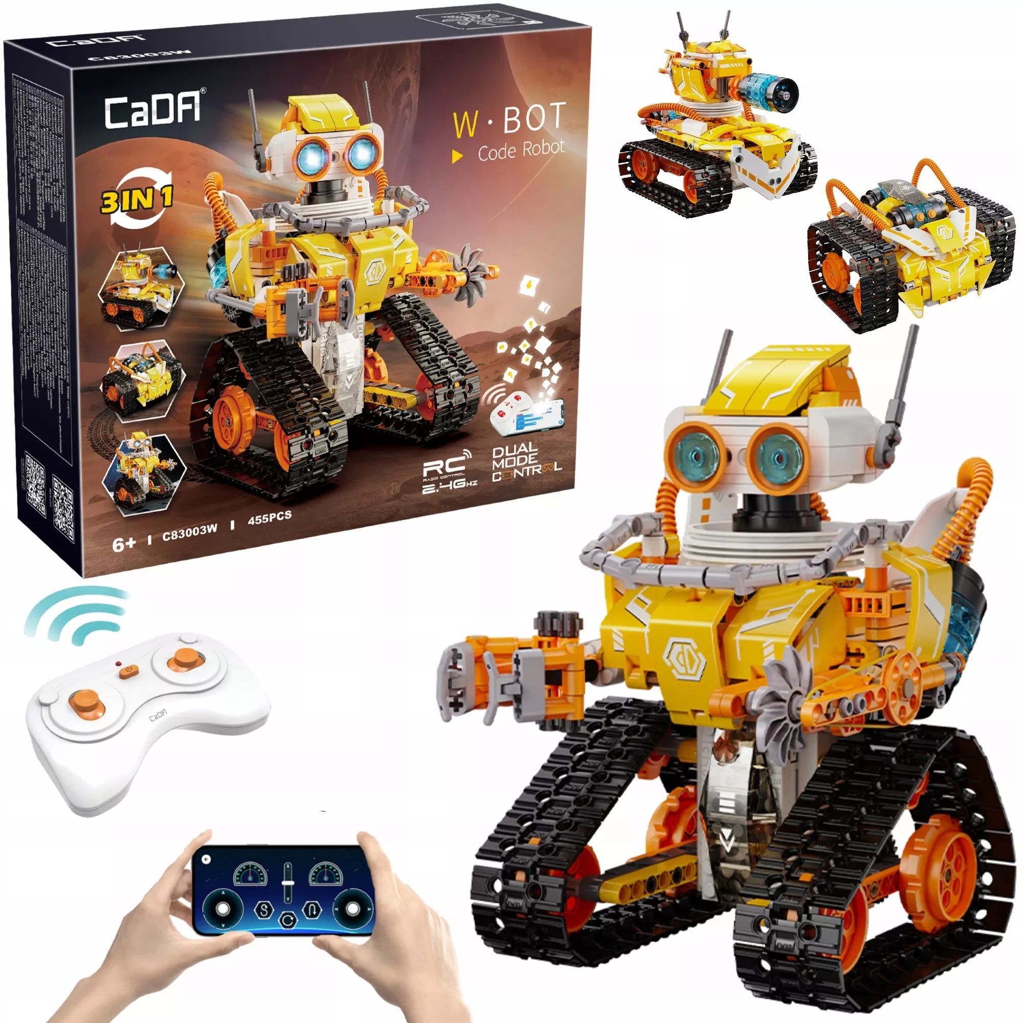 Robotas RC – CADA konstruktorius, 455 elementai – Levitara